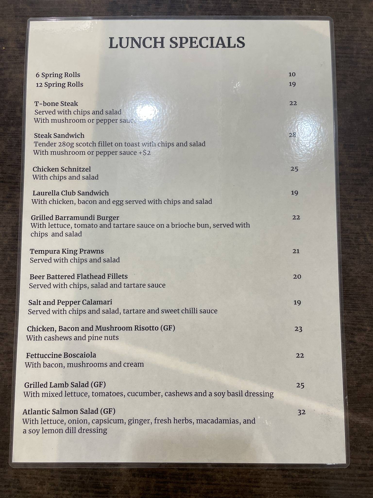 Menu at Cafe Laurella, Berowra Heights