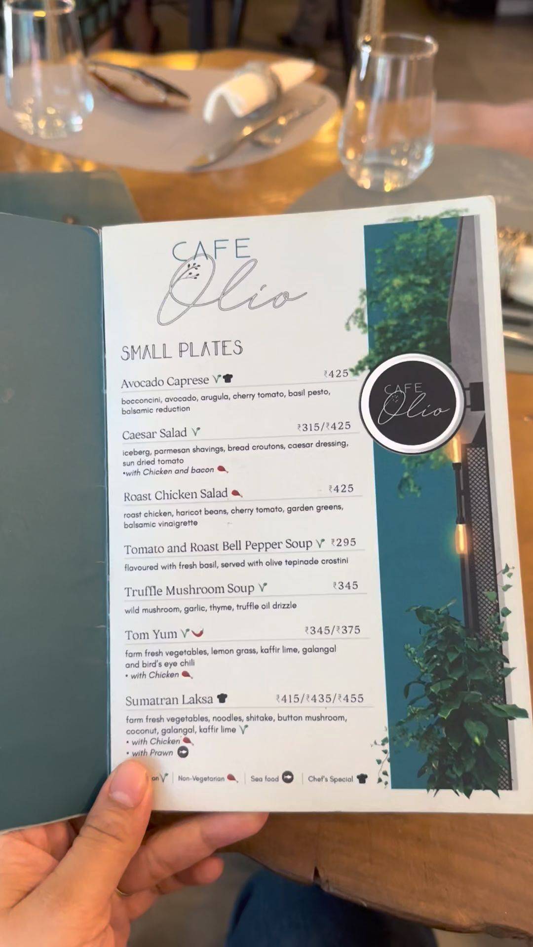 Menu at Cafe Olio, Chandigarh
