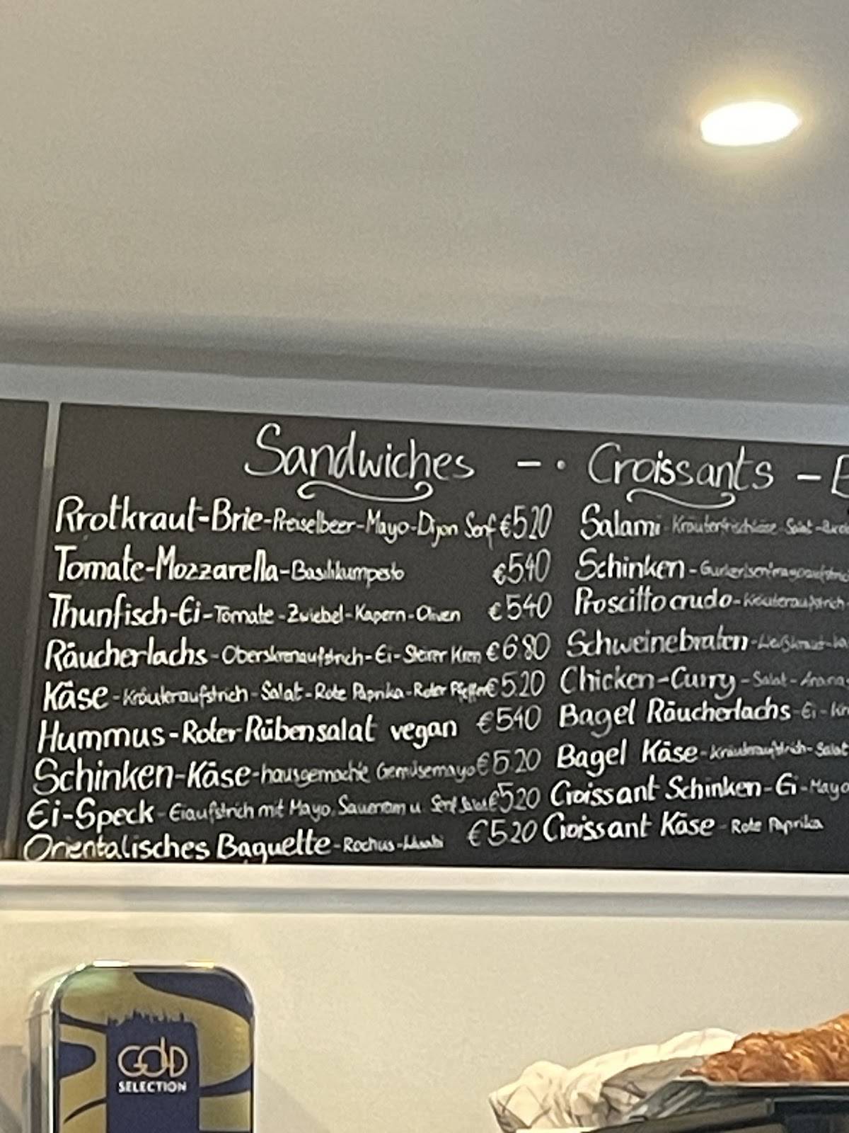 Menu at Café & Sandwich Bar - Friends' Food, Salzburg