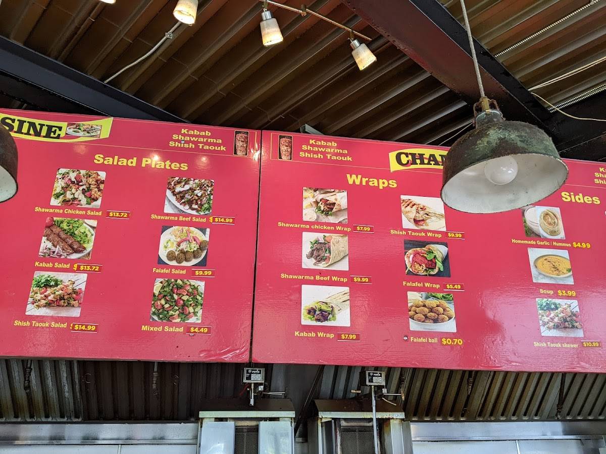 Menu at New Chamsine restaurant, Toronto, 235 Queen St E