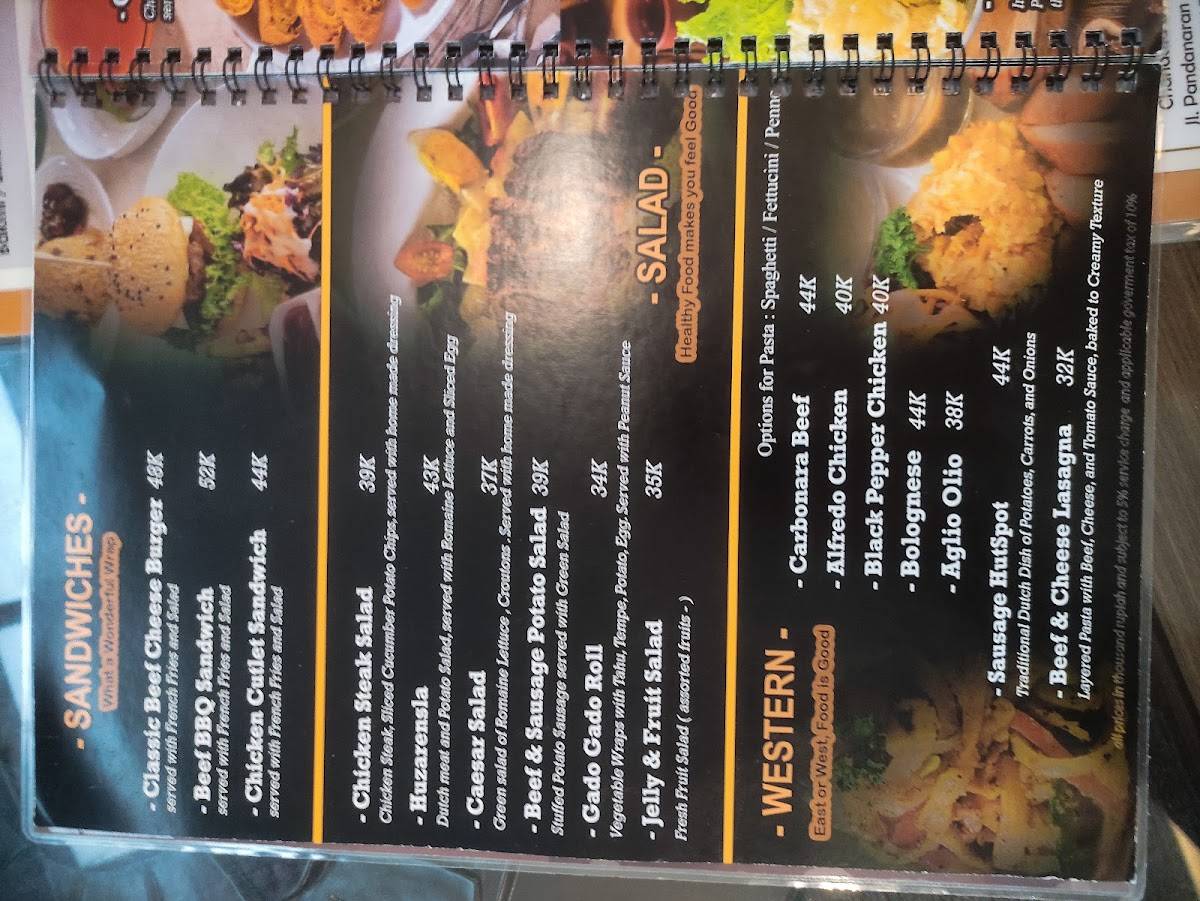 Carta del restaurante Chanadia Cipta Rasa Erlangga, Semarang