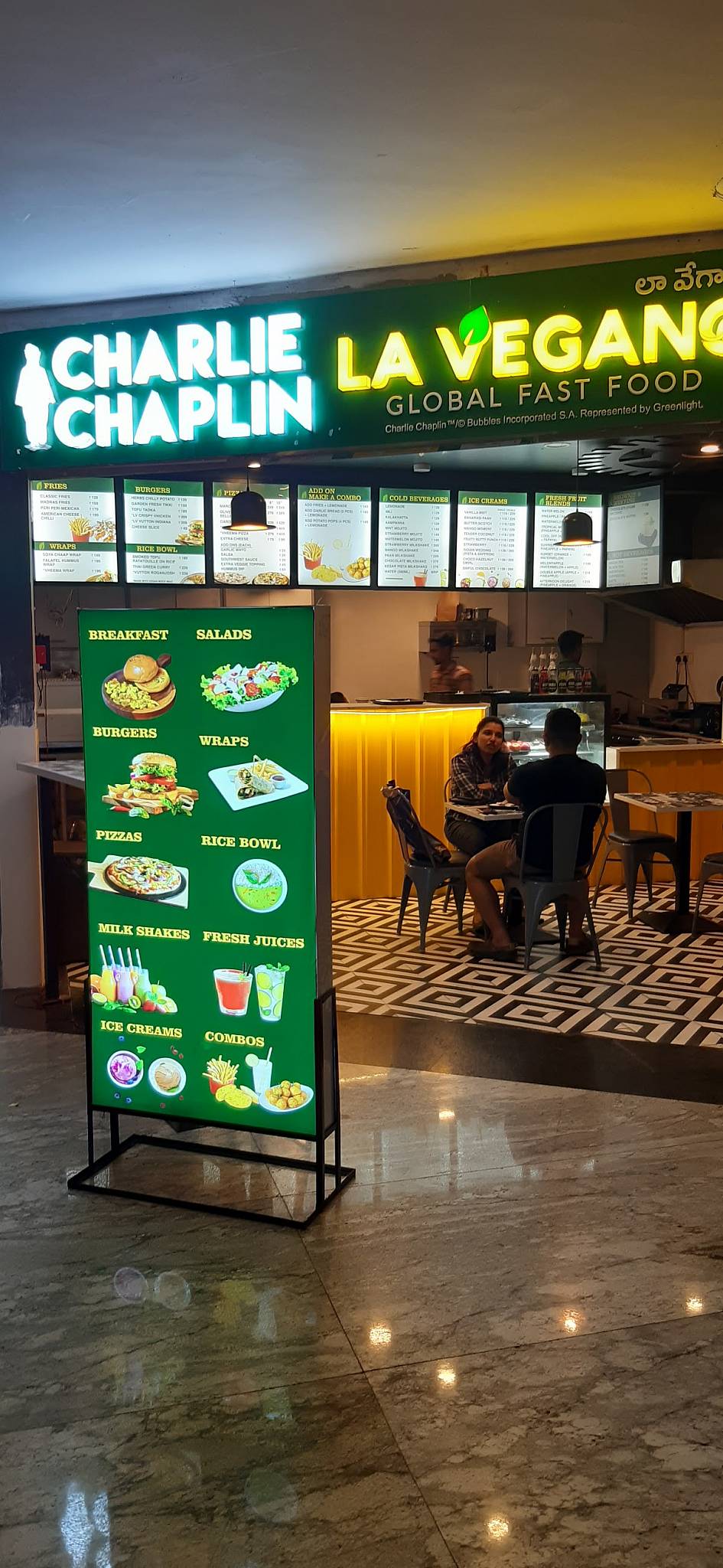 Menu at Charlie Chaplin LaVegano @Sarath City Capital Mall, Hyderabad