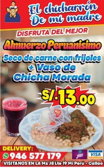 Menu at Chicharron de mi Madre restaurant, Ventanilla