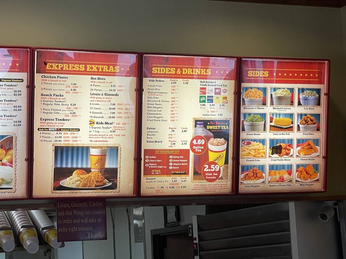 Menu at Chicken Express restaurant, Canyon