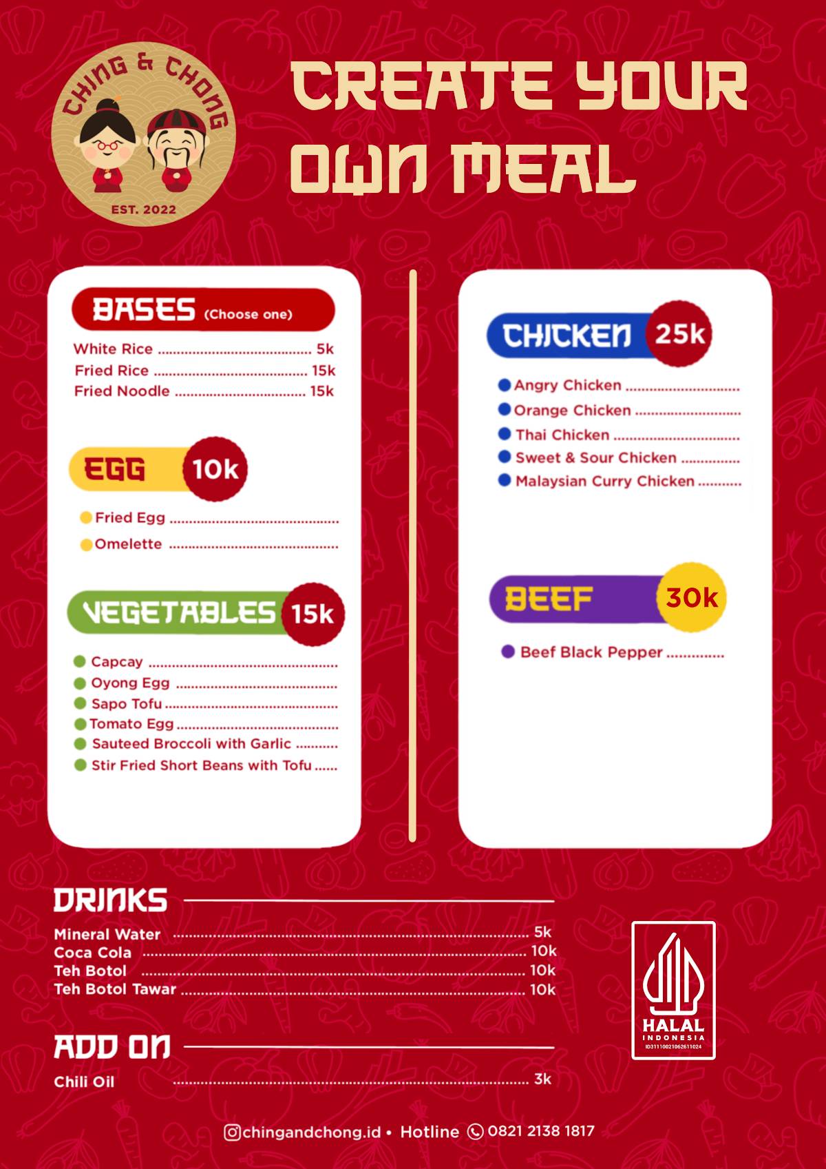 Carta del restaurante Ching & Chong, Yakarta, ÉLYSEÉ SCBD Jl. Jend ...