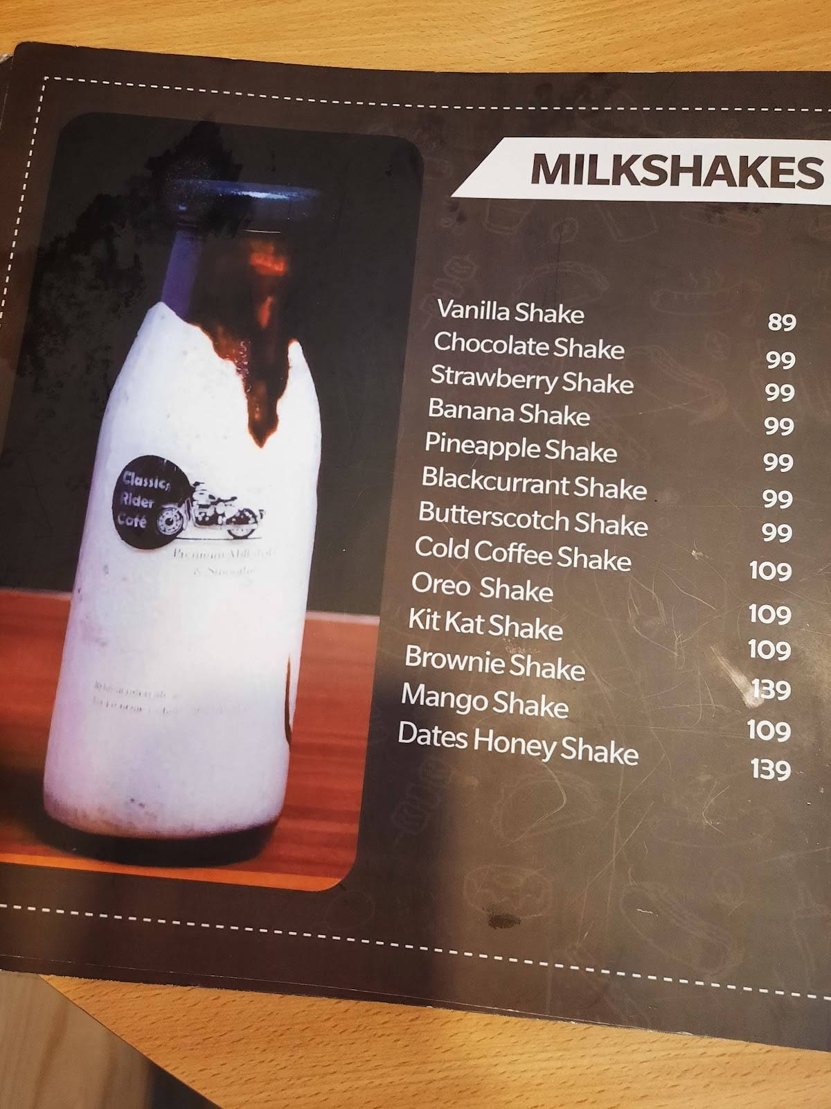 Menu at Classic Rider Café Mambakkam, Mambakkam