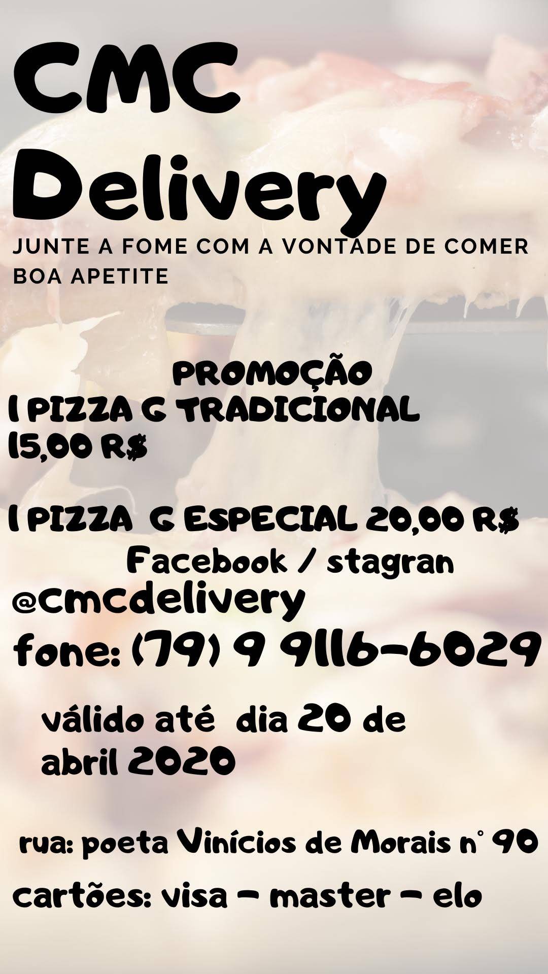 Menu em Cmc delivery restaurante, Aracaju