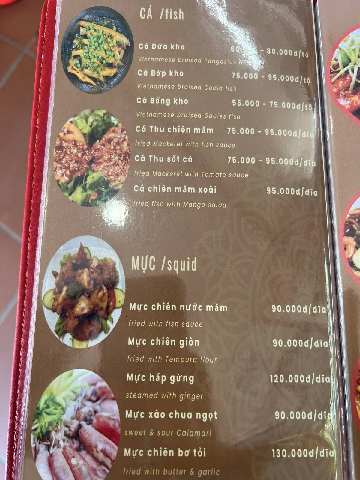 Menu at Cơm Niêu 98 Bãi Dâu, Trần Phú, Vũng Tàu restaurant, Vietnam