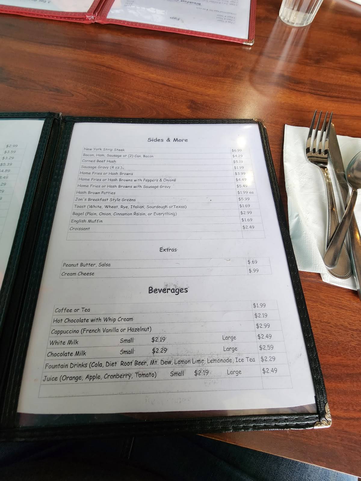 Menu at Corner Diner Too restaurant, Sherrill