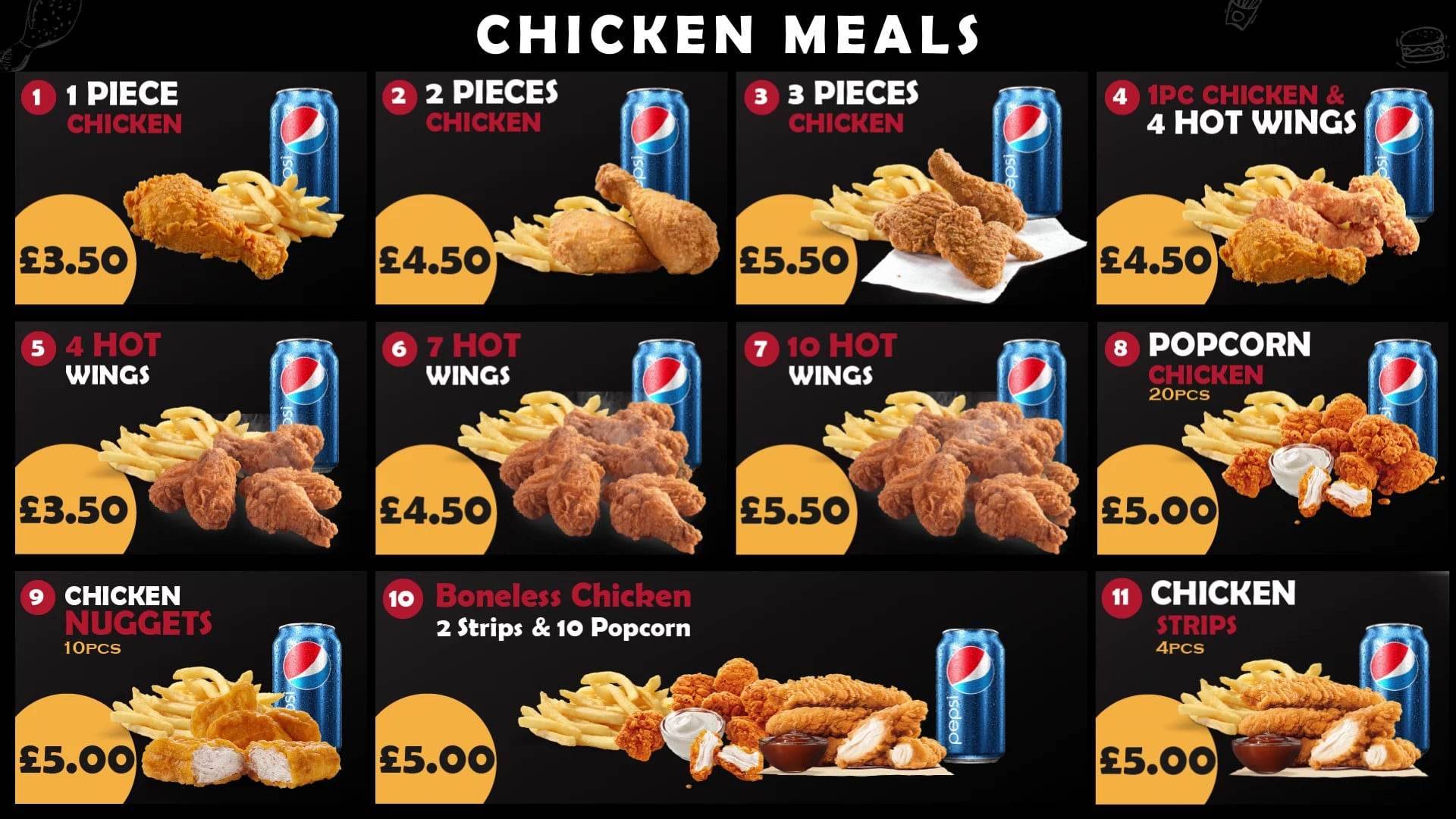 Menu at Corner Hut restaurant, Leeds