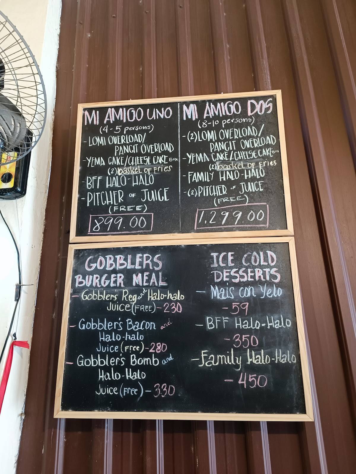 Carta del restaurante Creencia's & Rodillas, Santo Tomas