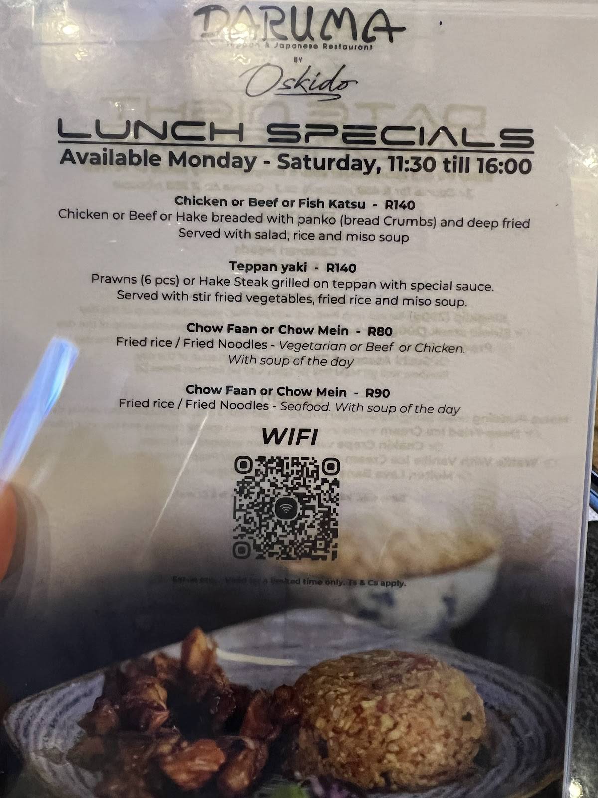 Menu at Daruma By Oskido Waterfall restaurant, Midrand, Shop No.5 ...