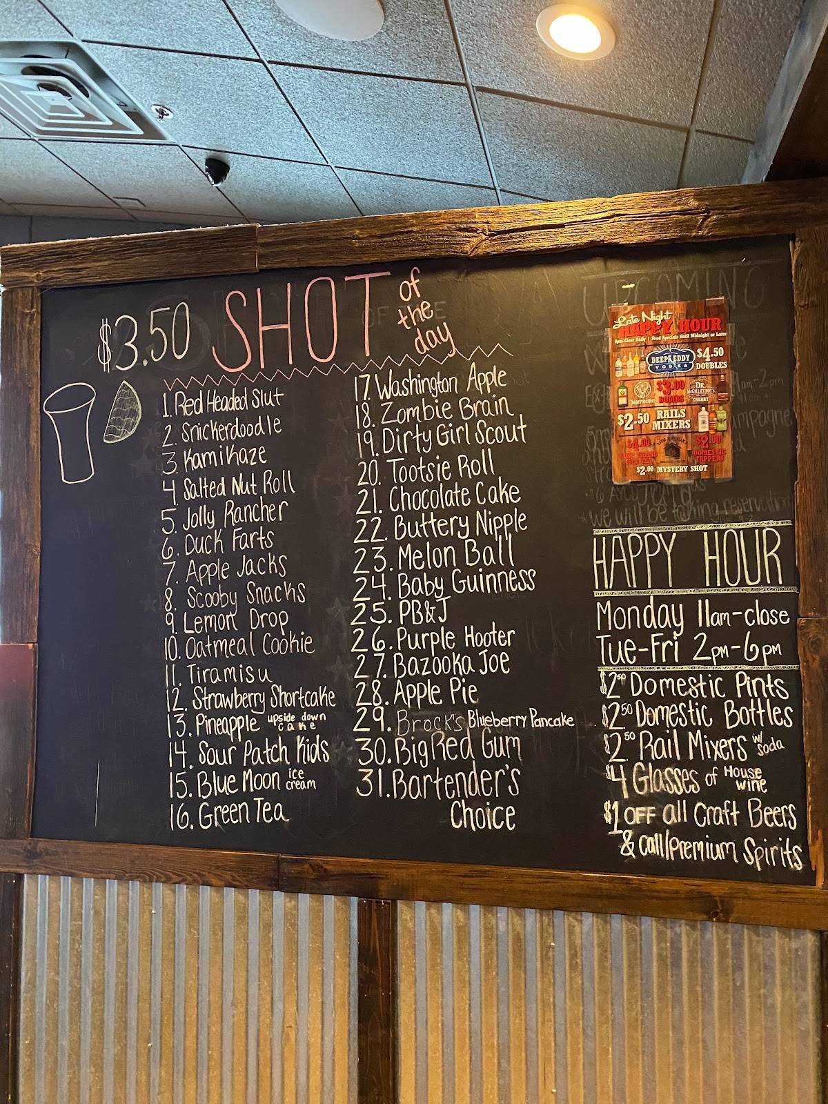Menu at David Alan Alan's Smokehouse & Saloon restaurant, Mukwonago