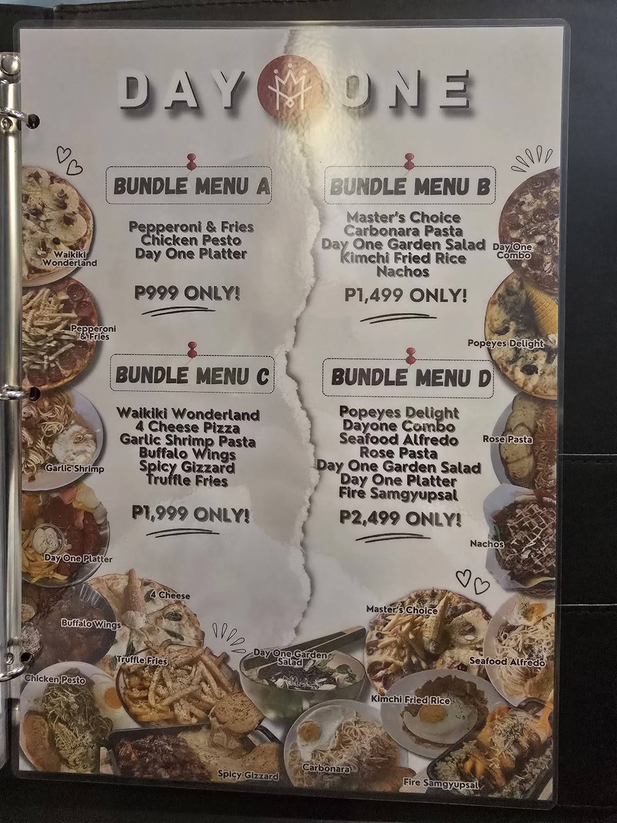 Menu at Day One Restaurant - Angeles Branch, Porac, Block 29