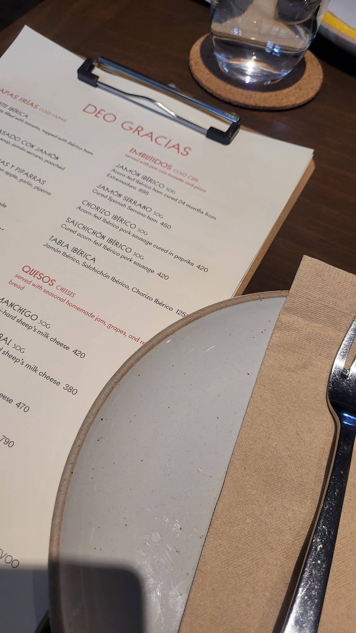 Menu at Deo Gracias restaurant, Quezon City