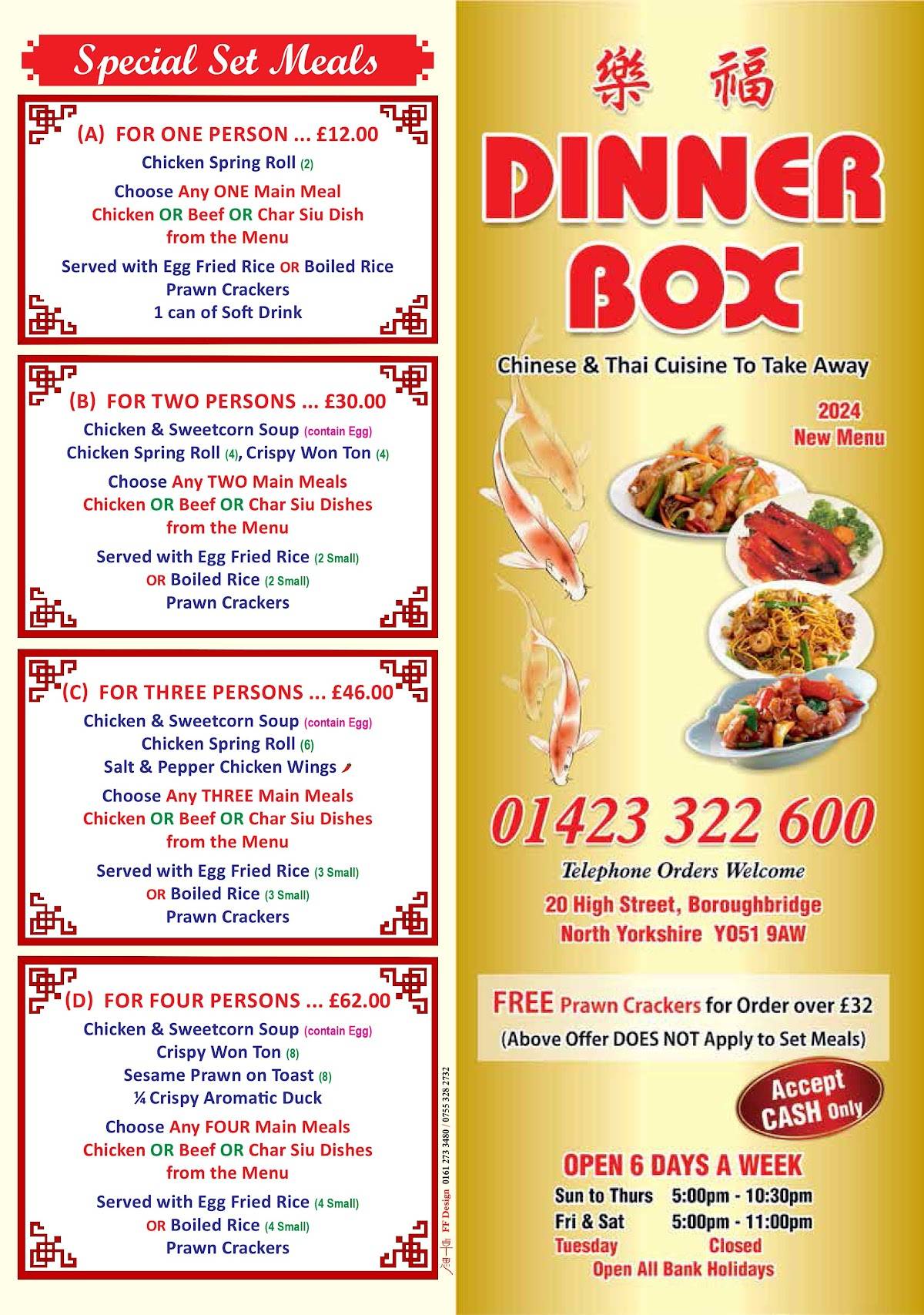 Menu at Dinner Box Chinese & Thai Cuisine Takeaway restaurant ...