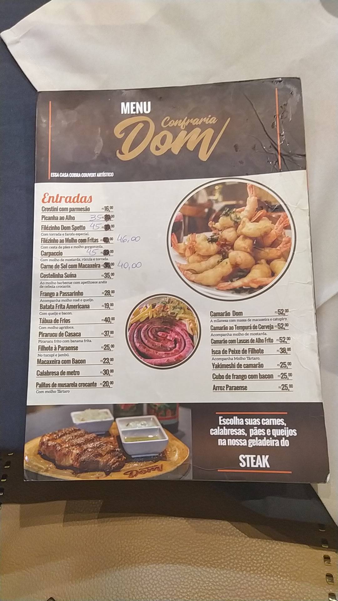Menu em Dom Gastro Bar, Belém, Tv. Três de Maio