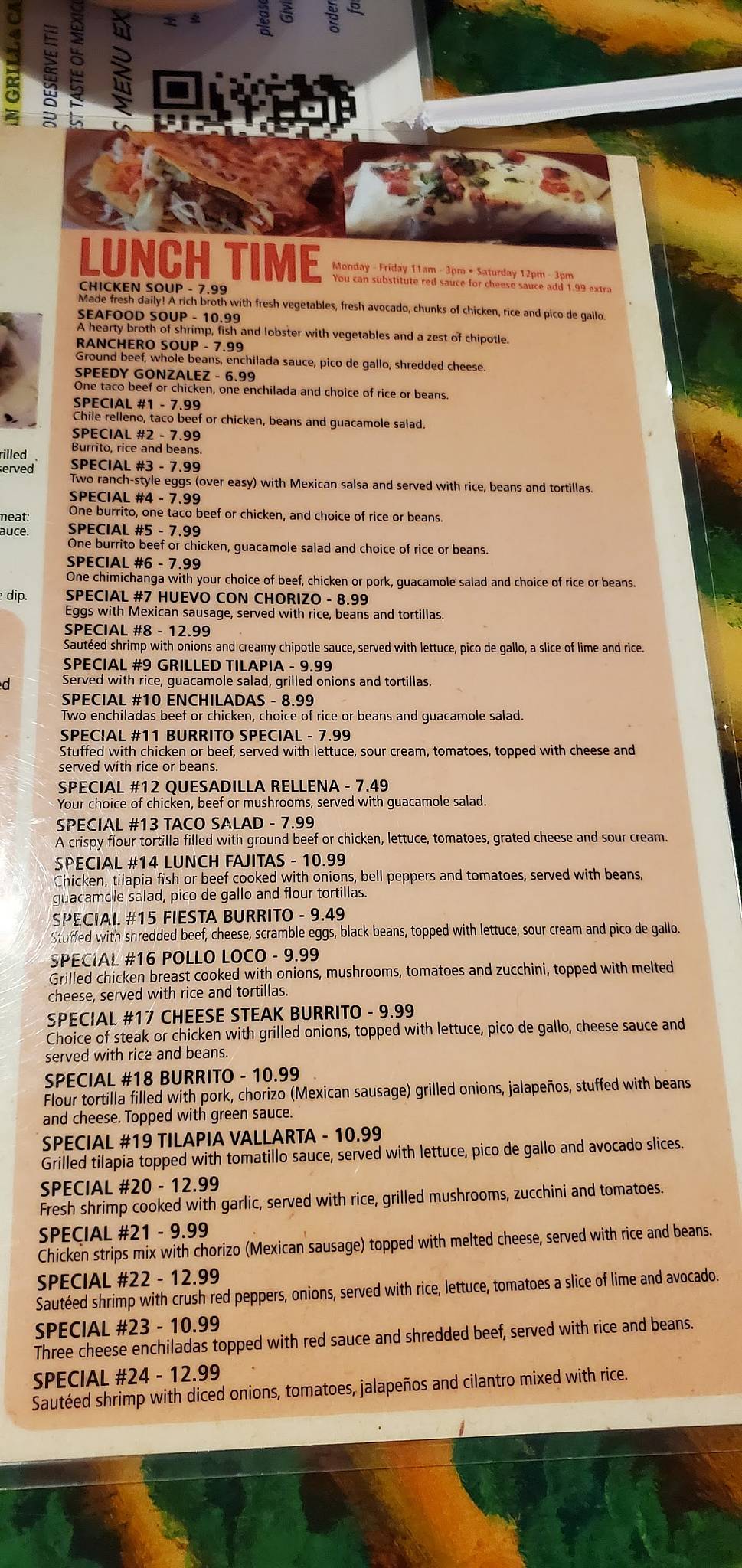 Menu at Don Ramon Mexican Restaurant, Parma Heights, Pearl Rd