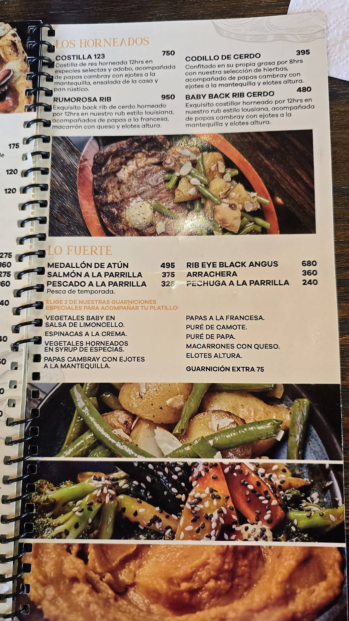 Carta del restaurante Dulce Altura, La Rumorosa