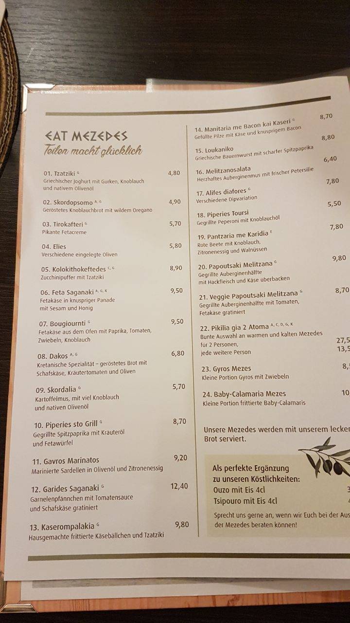 Speisekarte von Restaurant Eat Greek, Grevesmühlen