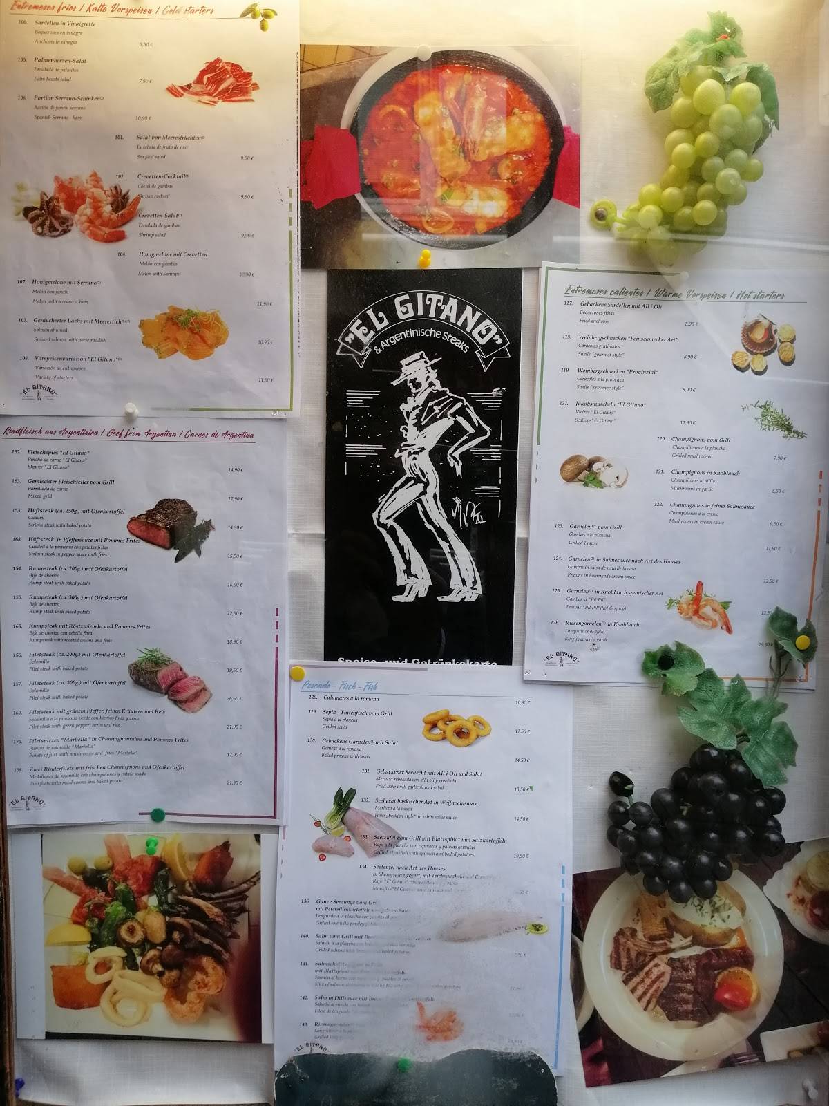 Speisekarte von Restaurant El Gitano, Düsseldorf