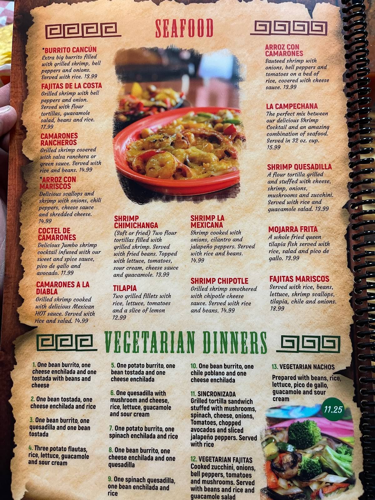 Menu at El Mezcal Mexican Restaurant Mount Dora, Mount Dora