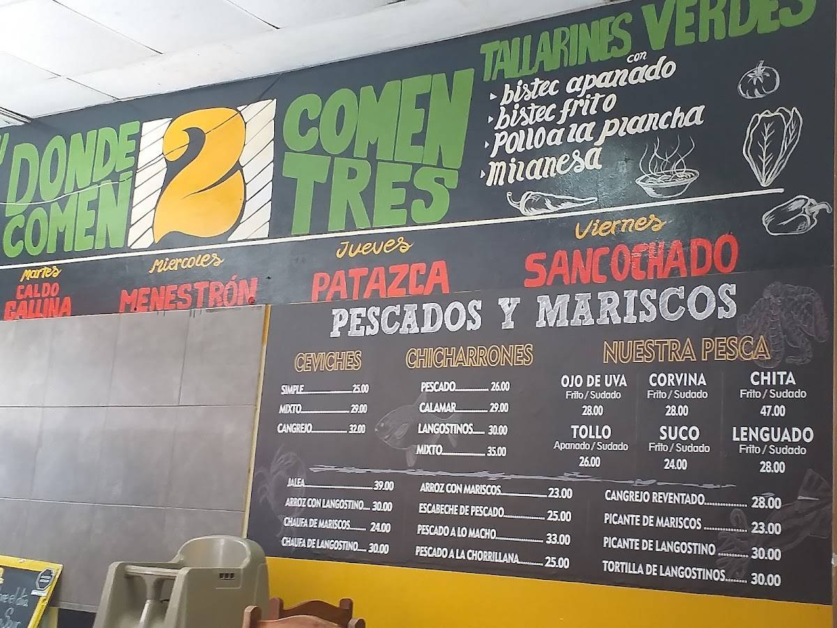 Carta del restaurante El Portón Azul, Trujillo, Centro Cívico