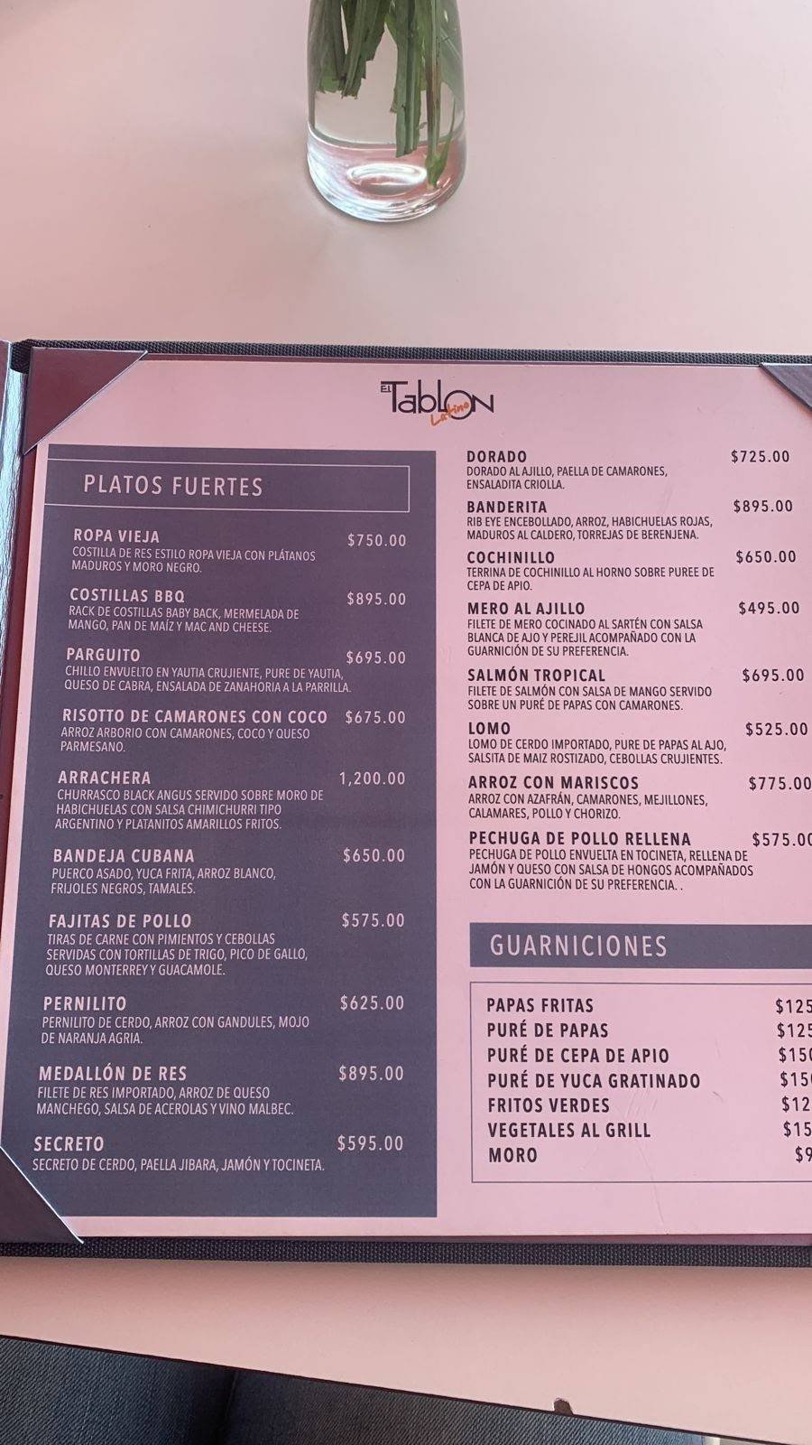 Carta del restaurante El Tablon Latino, Santiago De Los Caballeros, C ...