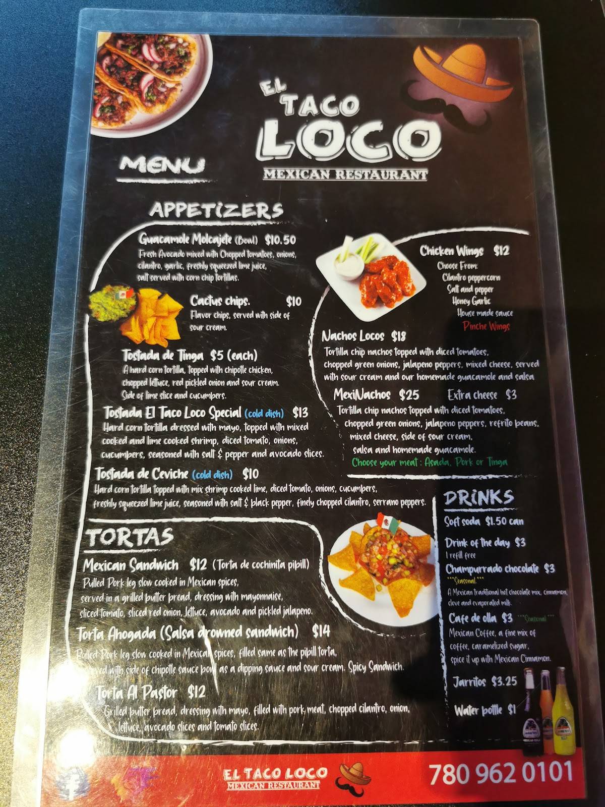 Menu at El Taco Loco restaurant, Spruce Grove, 7 Tri Leisure Way