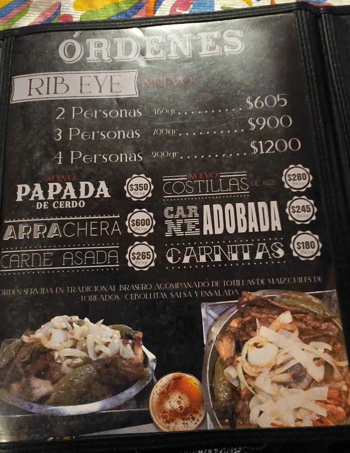 Carta de Restaurant El Túle, Heroica Nogales