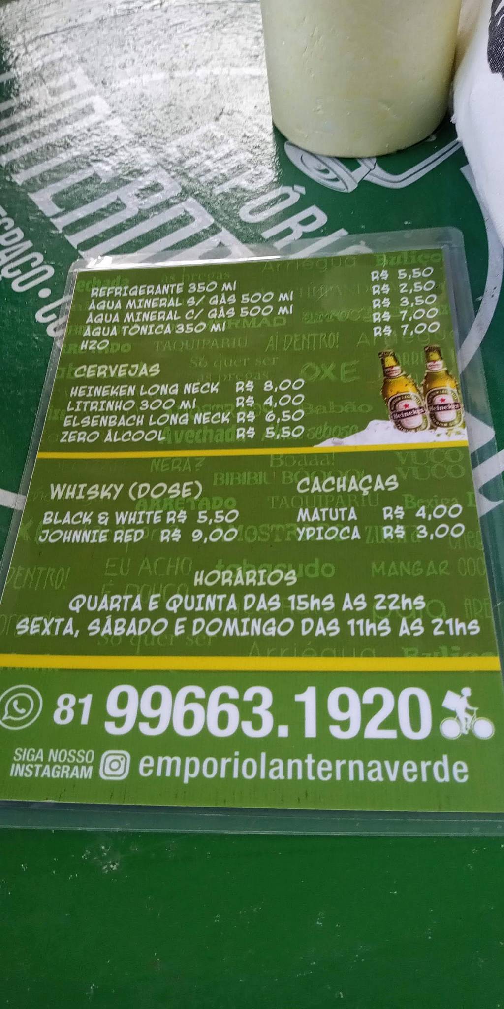 Menu em Empório & Confraria Lanterna Verde restaurante, Recife