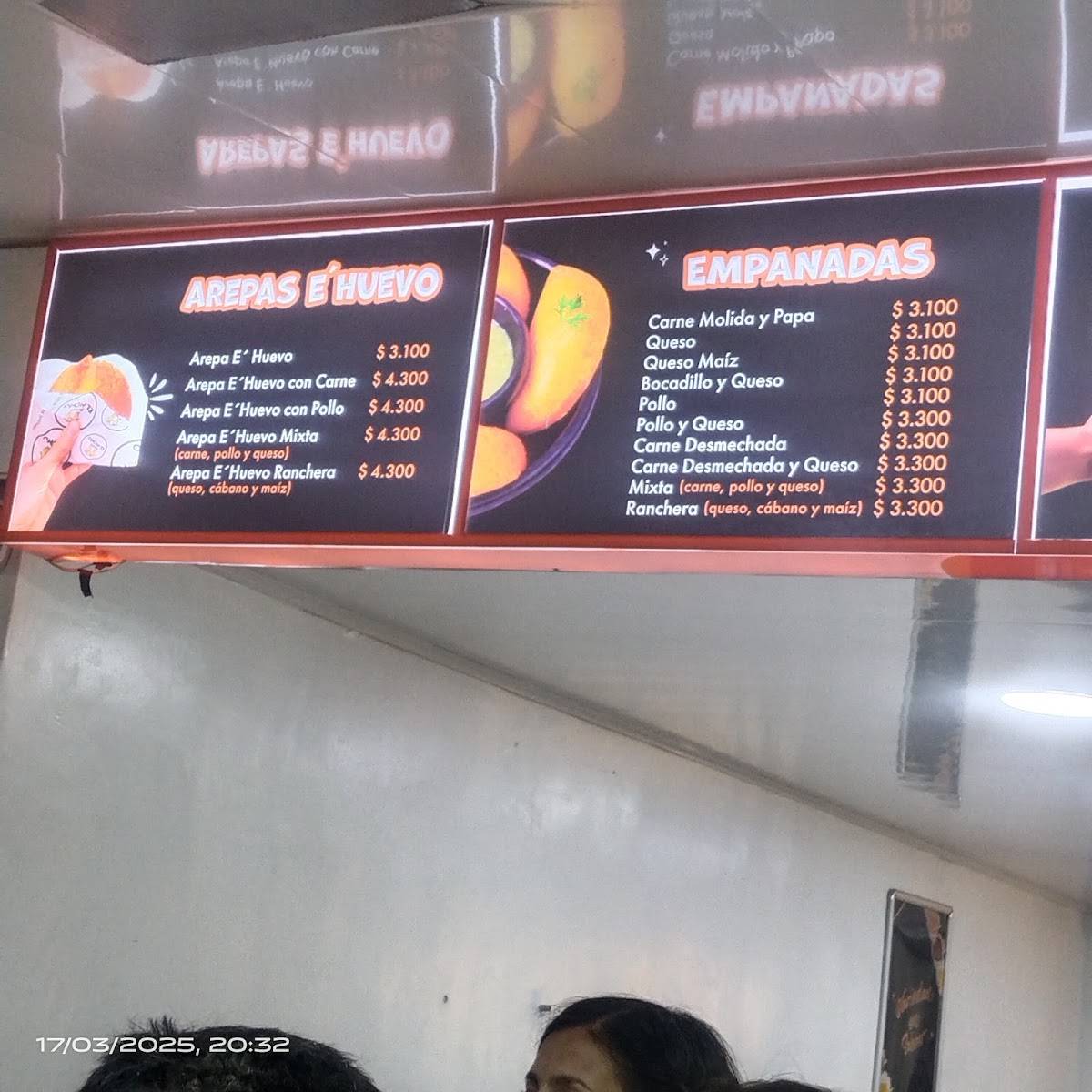 Carta de comida rápida Empanadas Donde El Mono SEDE PRINCIPAL, Bogotá ...