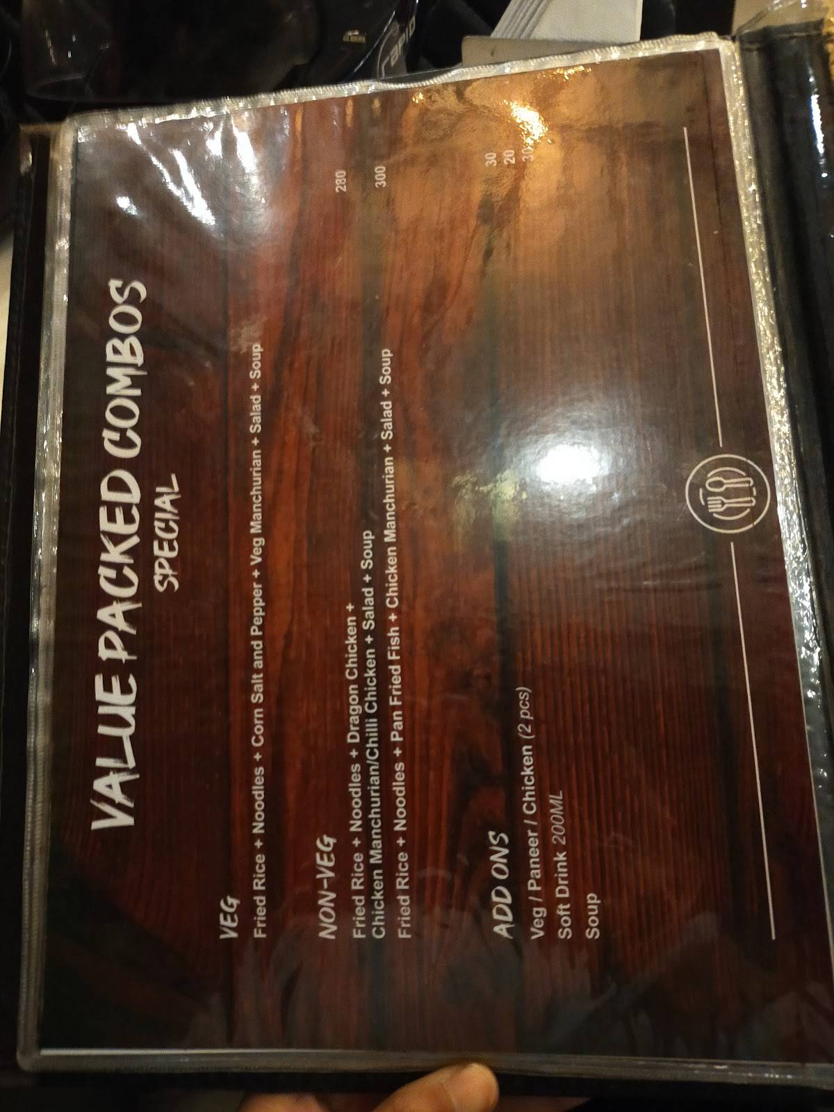 Menu at Fat Belly, Tinsukia, Tinsukia