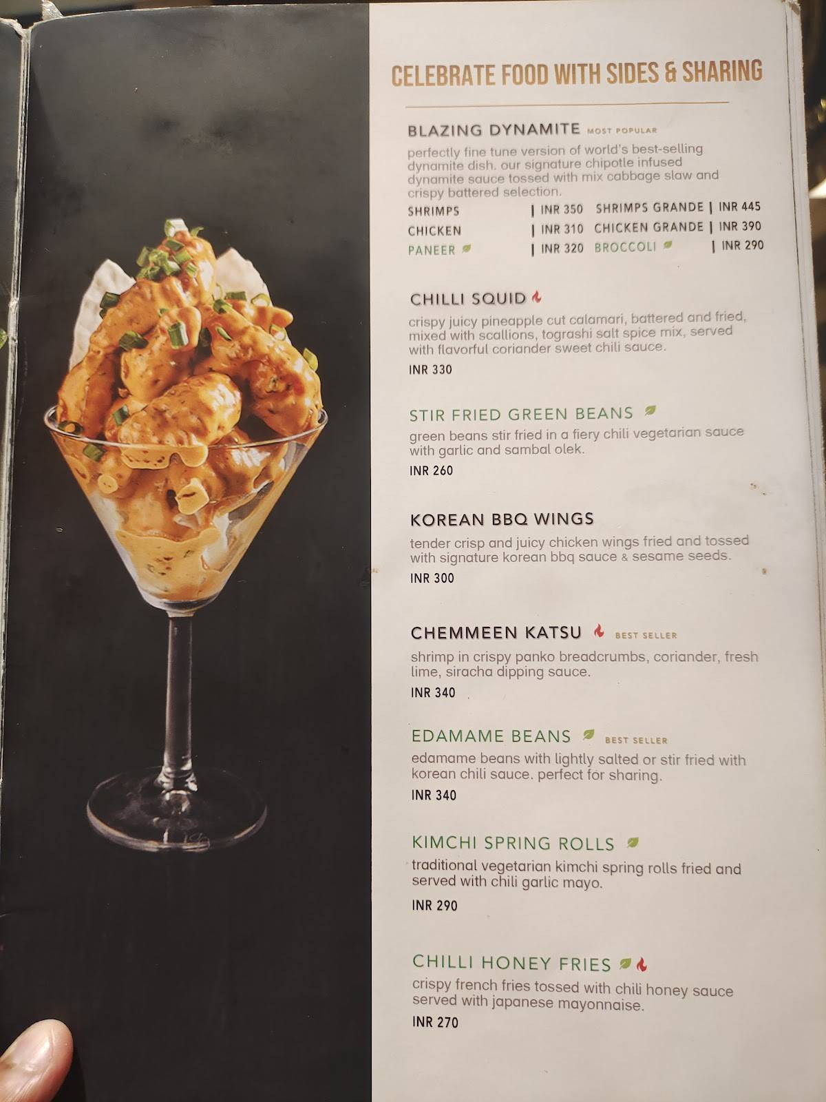Menu at Flame'N’Go, Thrissur