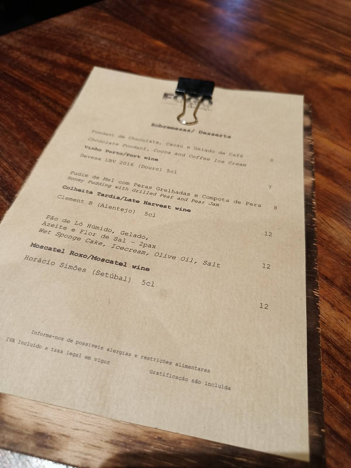 Menu em Fogo by Alexandre Silva restaurante, Lisboa