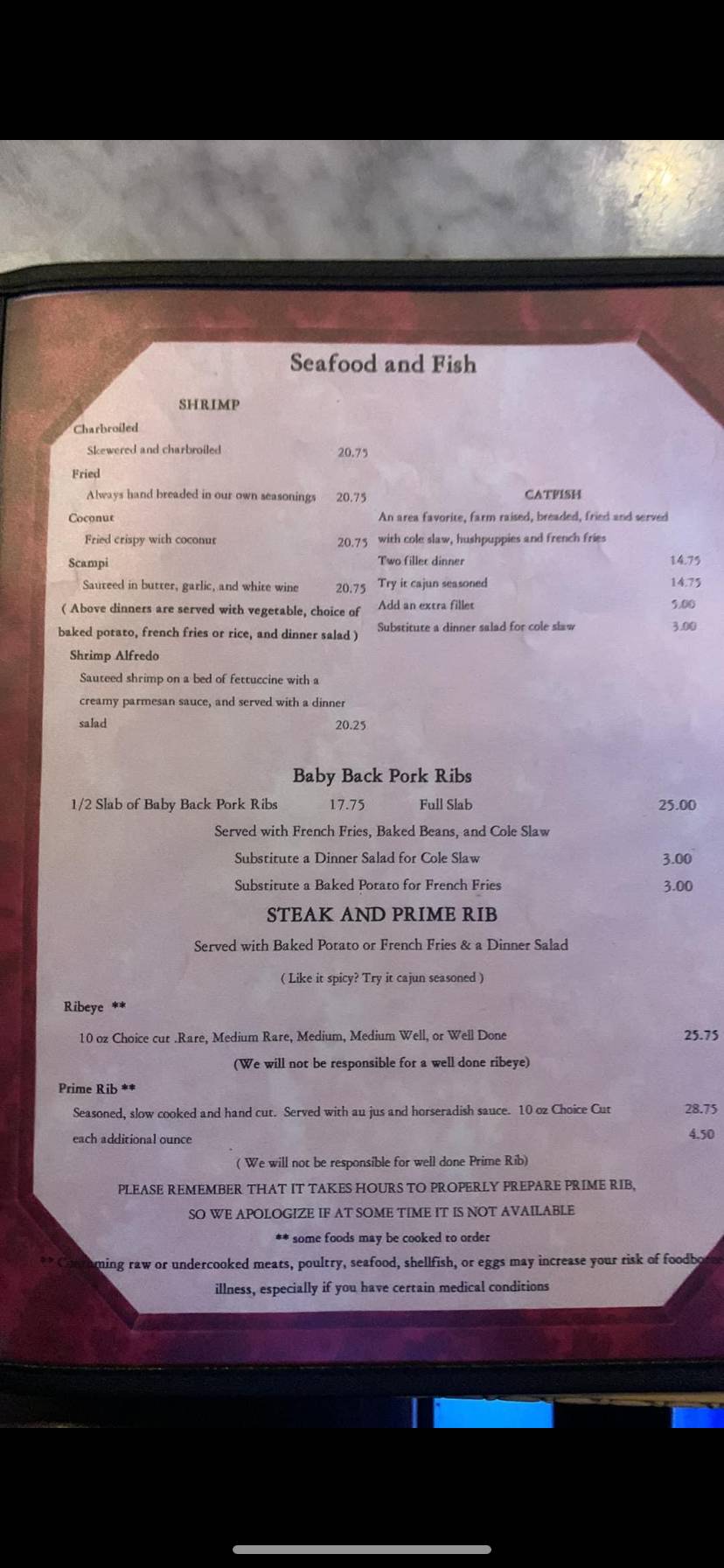 Menu at Fresh Market Restaurant, Paris