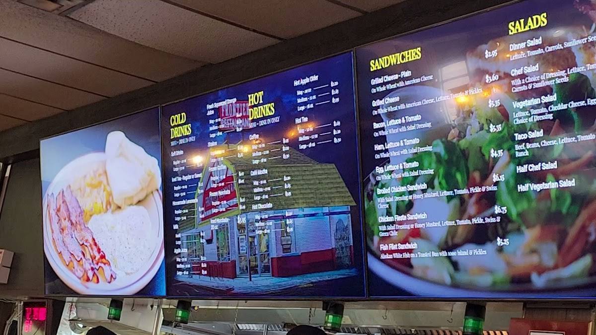 Menu at Frontier restaurant, Albuquerque, Central Ave SE