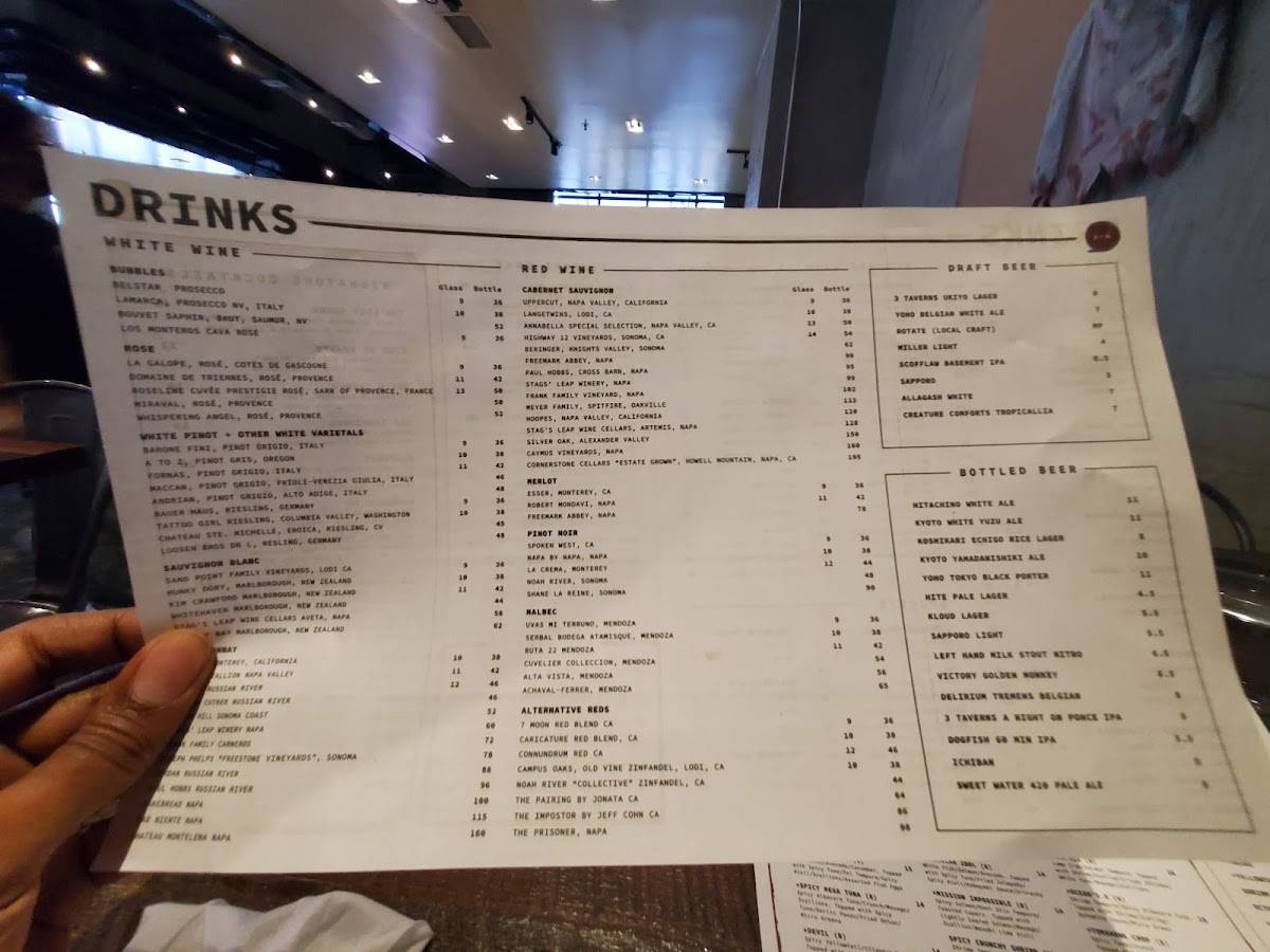 Menu at Fudo restaurant, Chamblee, 5070 Peachtree Blvd A-100