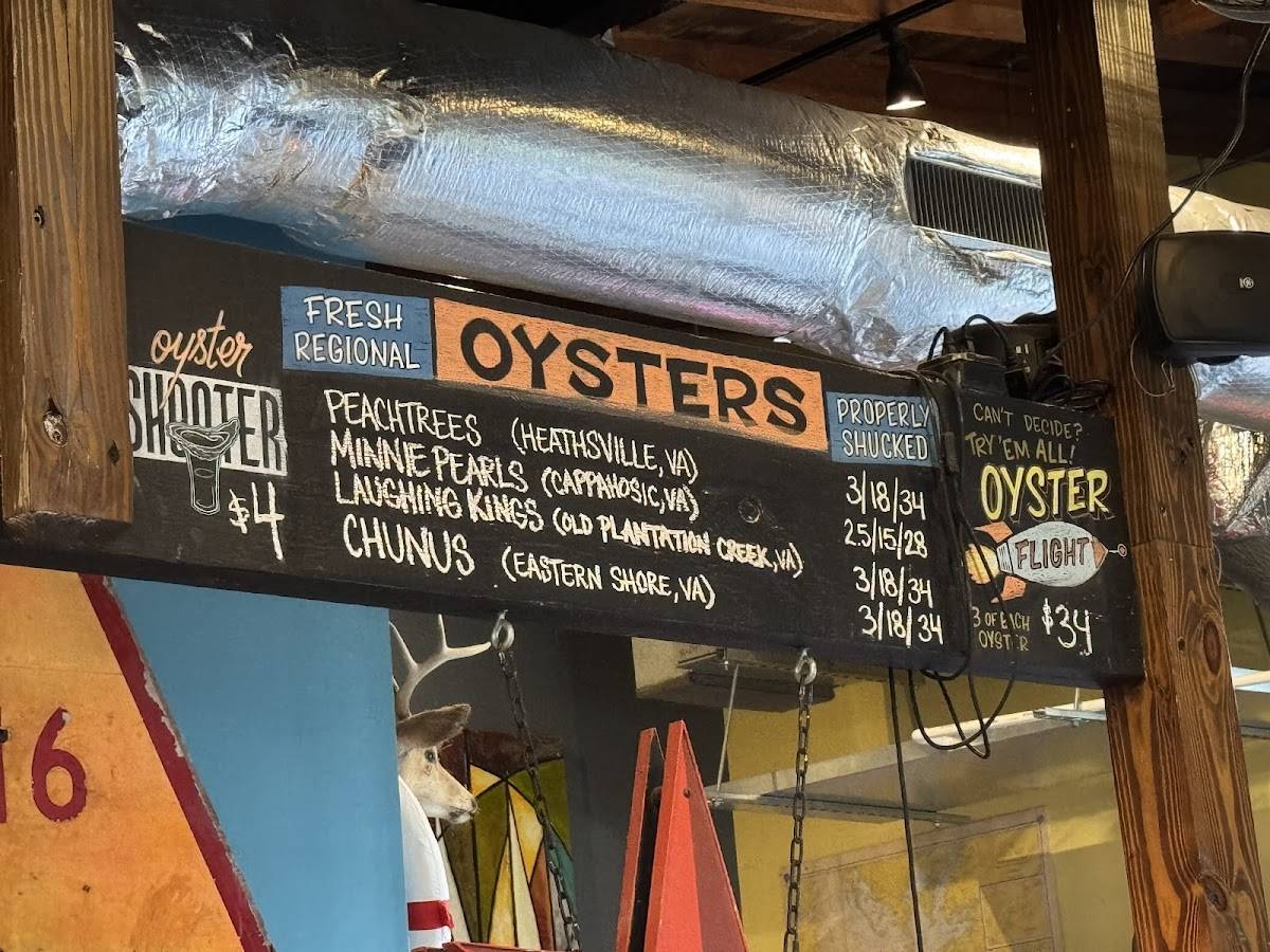 Menu at Fuller's Raw Bar, Hampton