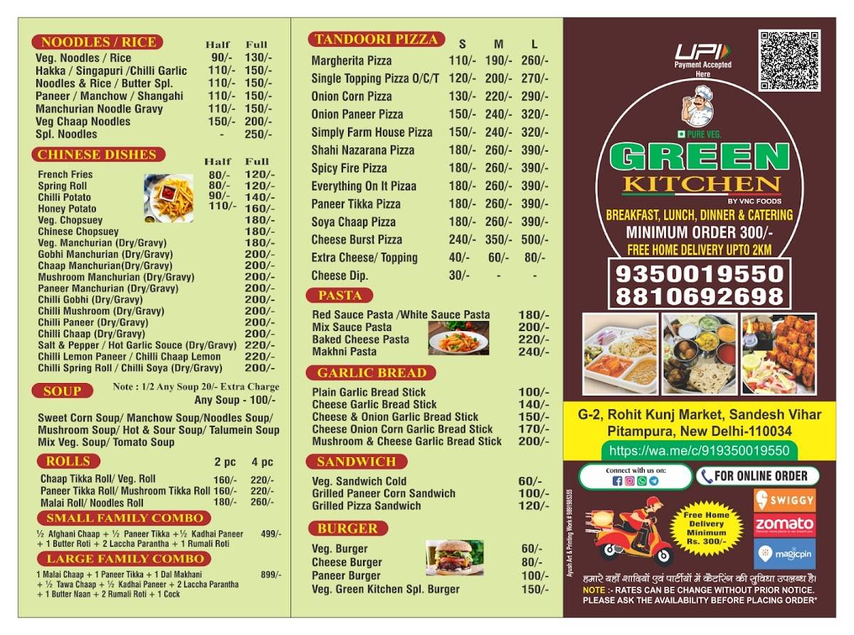 Menu at GREEN kitchen, New Delhi, G-2