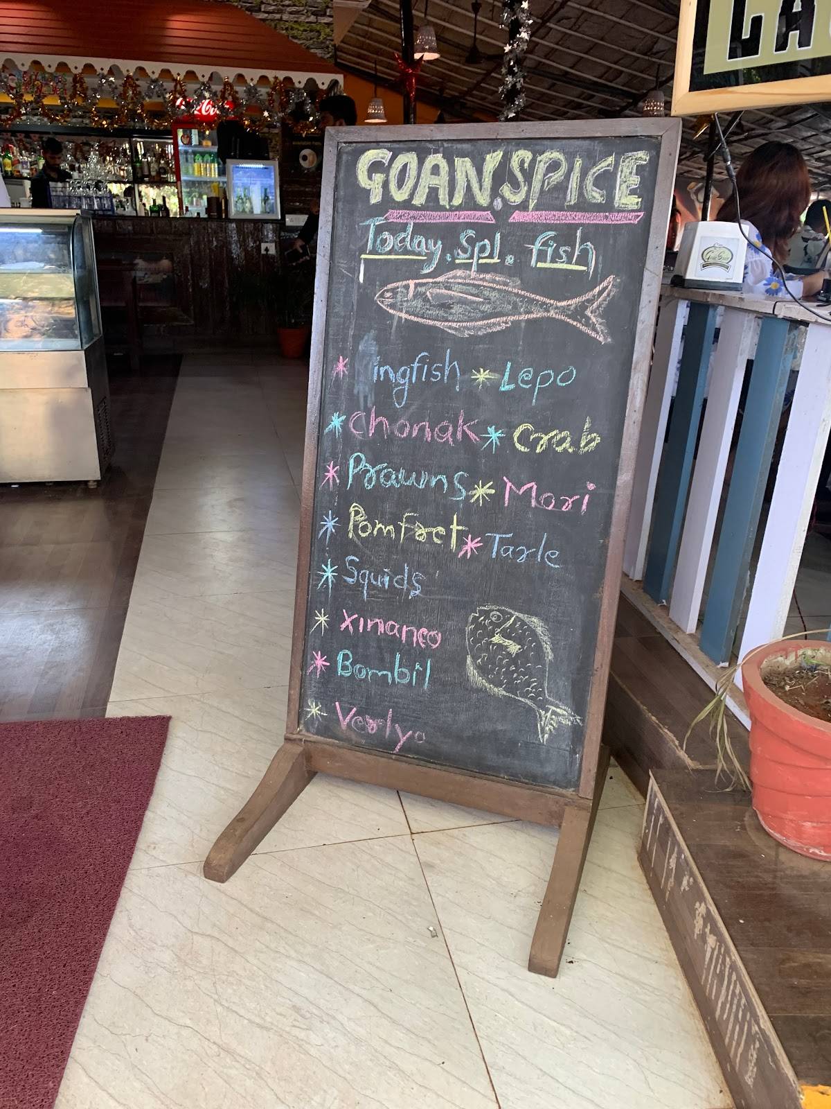 Menu at Goan Spice, Anjuna