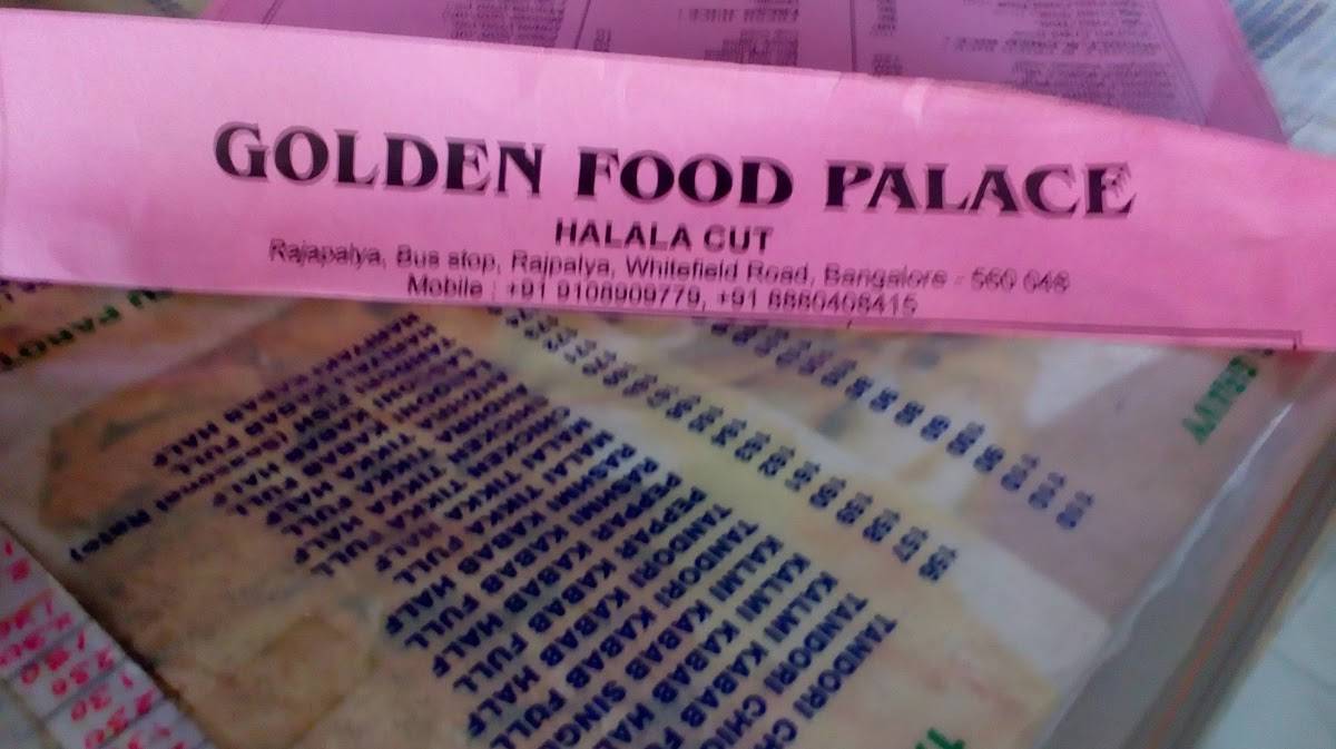 Menu at Golden Food Palace, Bengaluru, 7