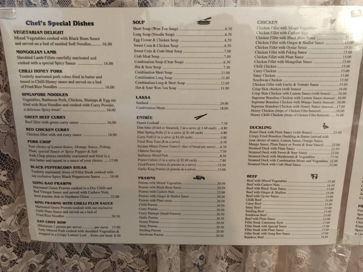 Menu at Golden Pine Chinese Restaurant, Palm Beach