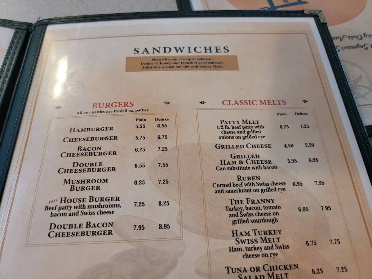 Menu at Good Table restaurant, Kentland