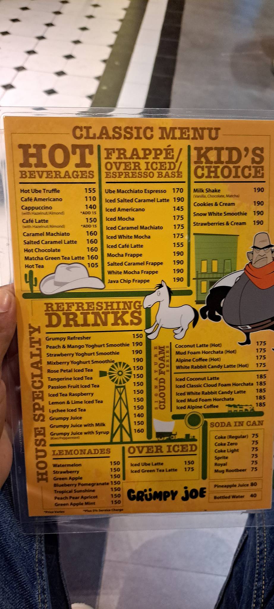 Menu at Grumpy Joe - Dagupan restaurant, Dagupan
