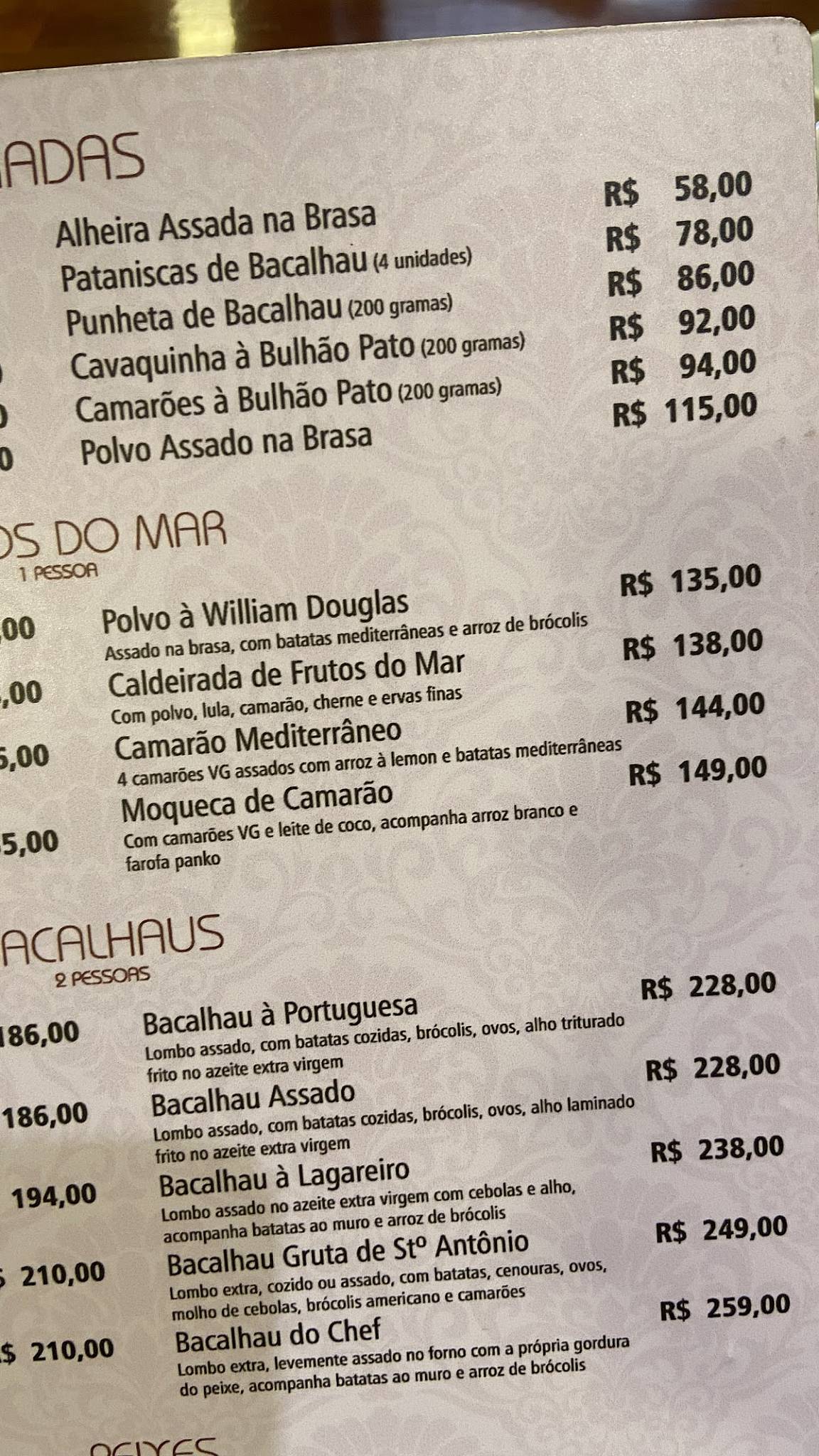 Menu em Gruta de Santo Antônio restaurante, Niterói