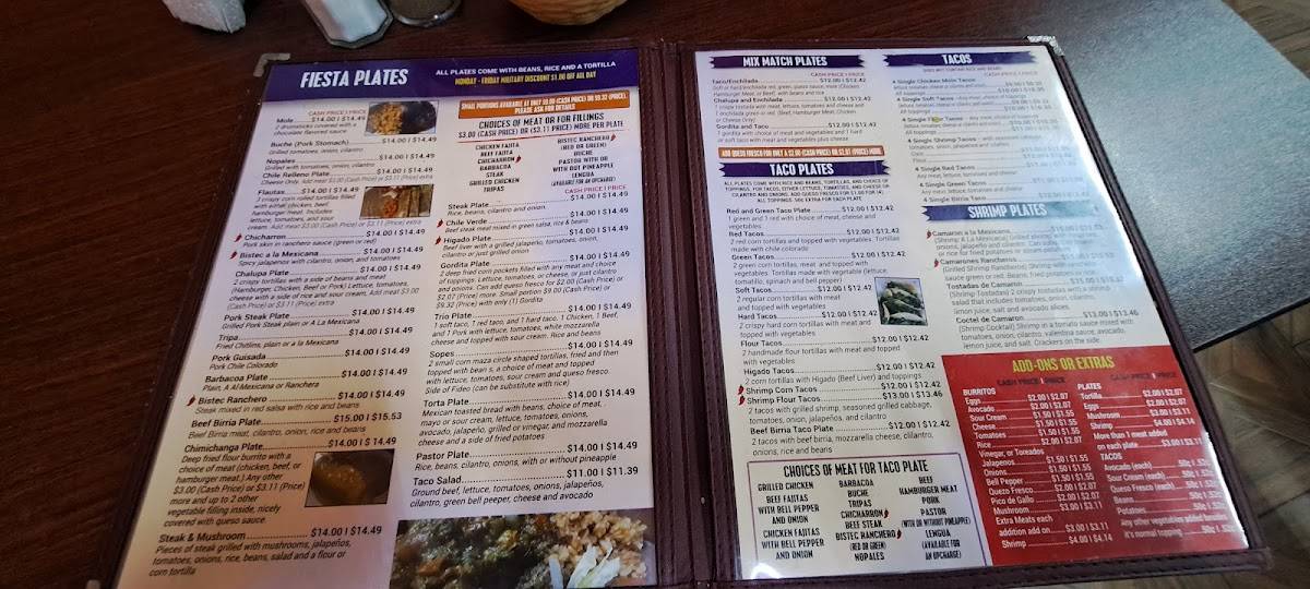 Menu at Gutierrez Family Restaurant, Wichita Falls