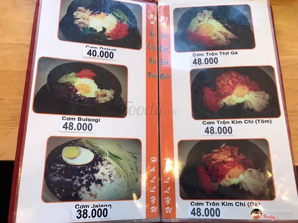 Carta de Hallyu Korean Fast Food, Ciudad Ho Chi Minh (Saigón), 125 Trần ...