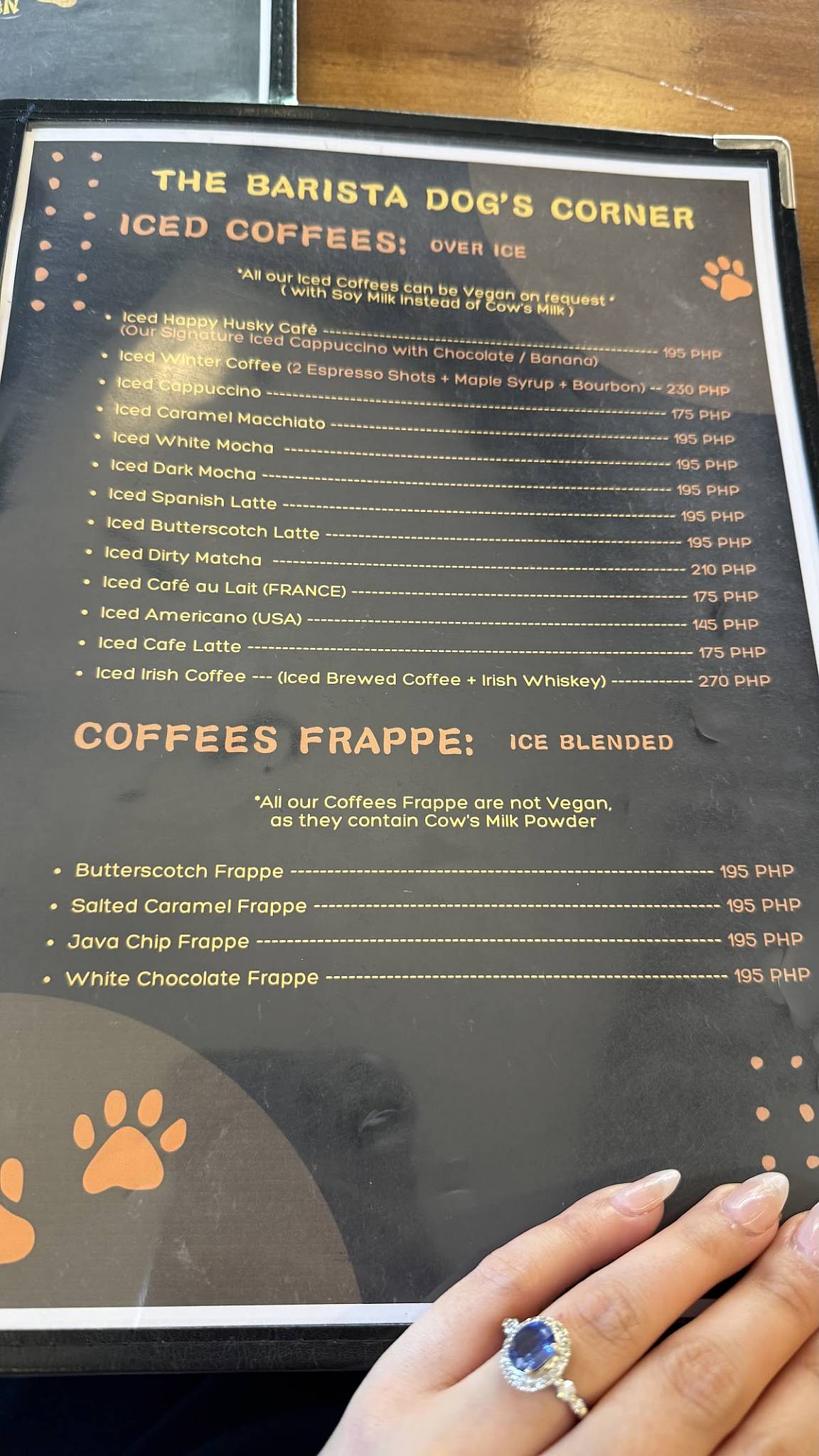 Menu at Happy Husky Cafe / Restaurant, Puerto Princesa