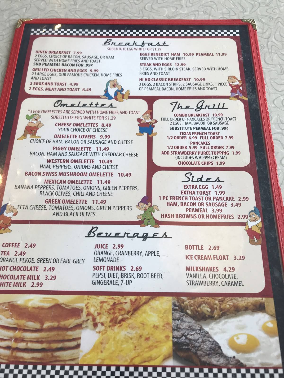 Menu at Hi Ho Diner restaurant, Windsor